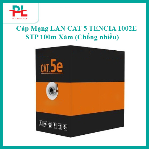 Cáp Mạng LAN CAT 5 TENCIA 1002E STP 100m Xám (Chống nhiễu) | Shopee ...