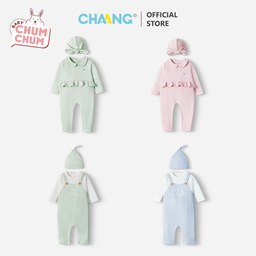 [BABY CHUMCHUM x CHAANG] Set Body Dài Kèm Mũ Music Cho Sơ Sinh CHAANG ...