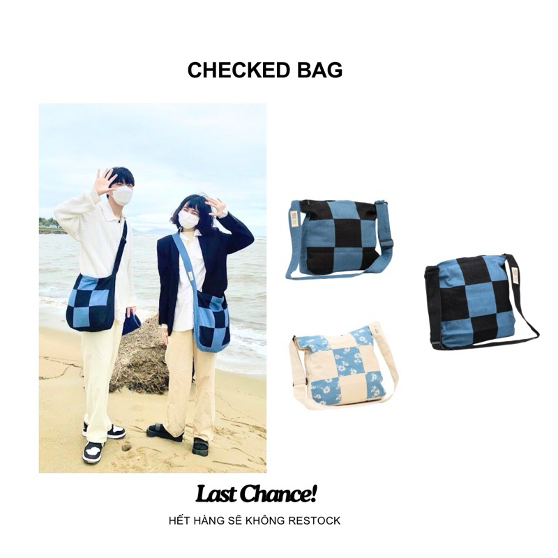Túi Tote Vải Đeo Chéo Canvas Caro “Checked Bag” | Shopee Việt Nam