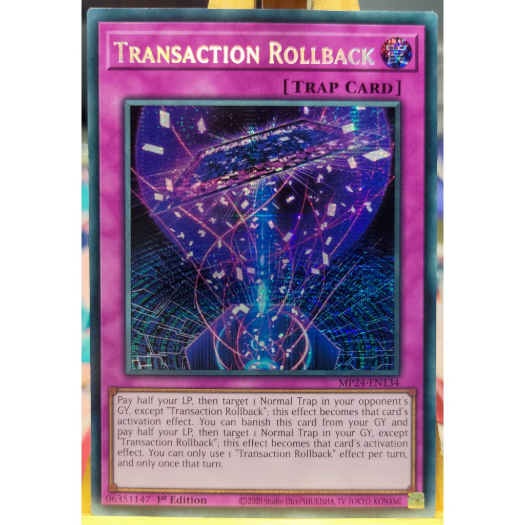 [KW2 Yugioh] [EN-UK] Thẻ bài Transaction Rollback - MP24-EN134 ...