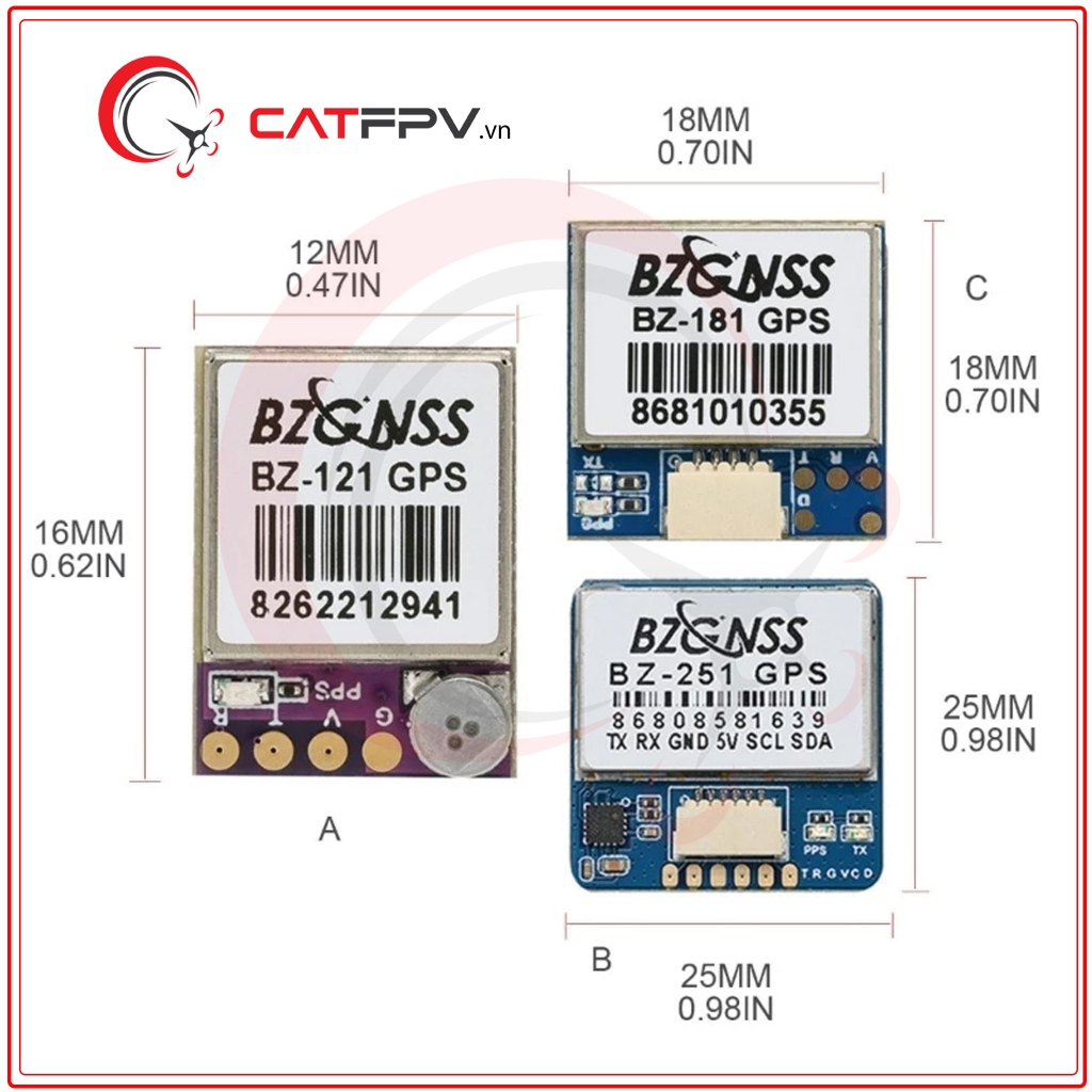 GPS Nhỏ BZGNSS BZ-121, BZ-181, BZ-251 M10 Dual Protocol | Shopee Việt Nam