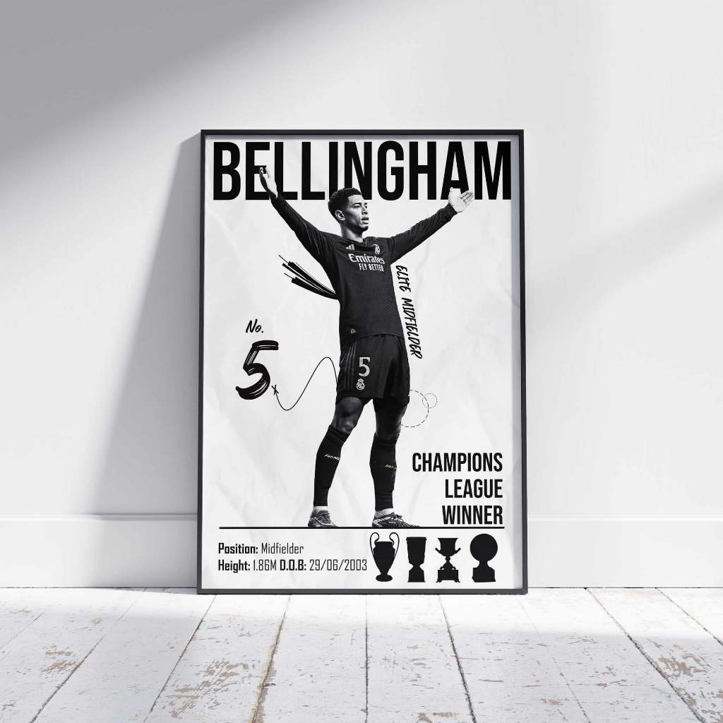 Jude Bellingham Real Madrid -Tranh bóng đá treo tường [Profile Poster ...