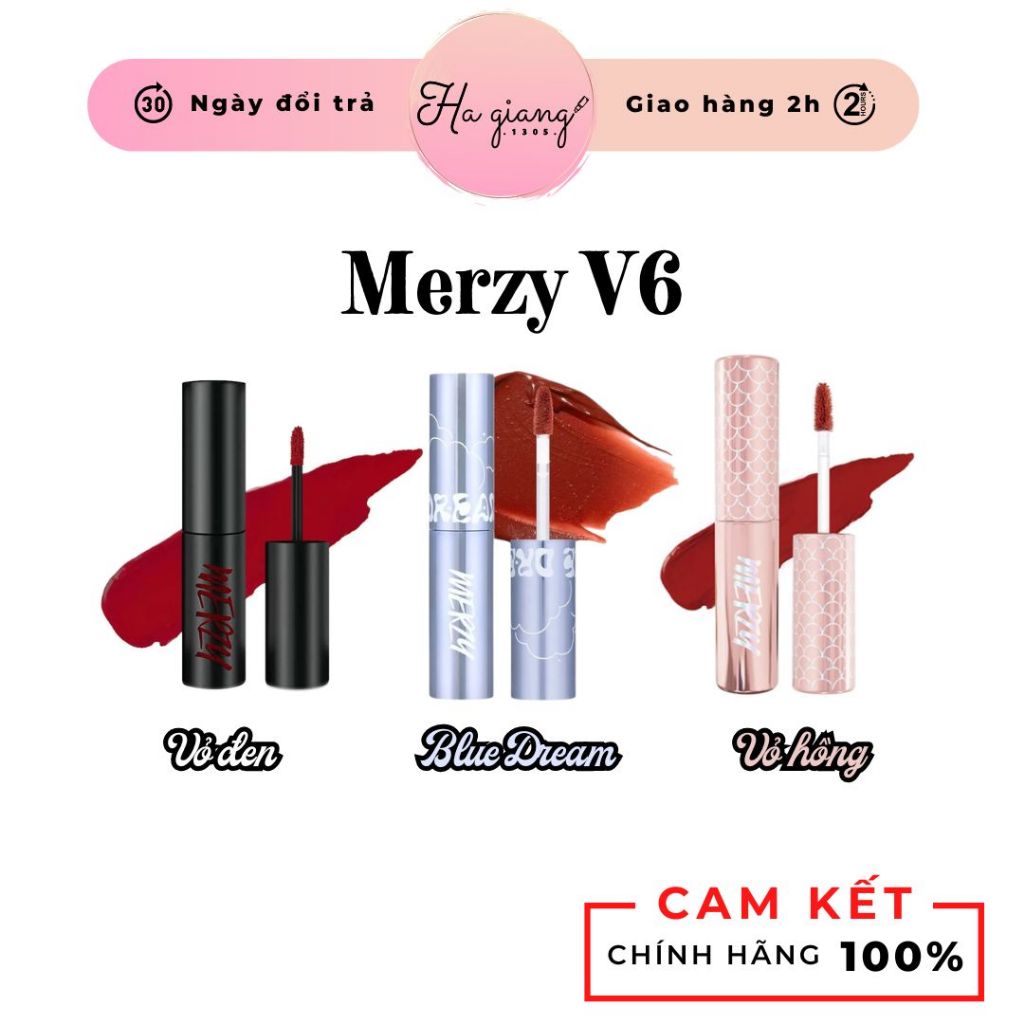 Son Kem Lì Merzy The First Velvet Tint V6 Version V6 BLUE DREAM - V6 SIREN - V6 CLASSIC Đỏ gạch ...