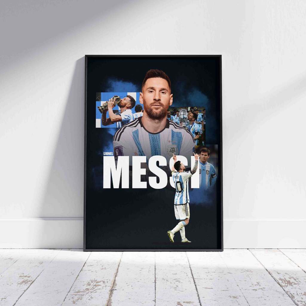 Lionel Messi Argentina -Tranh bóng đá treo tường [Collage Poster ...