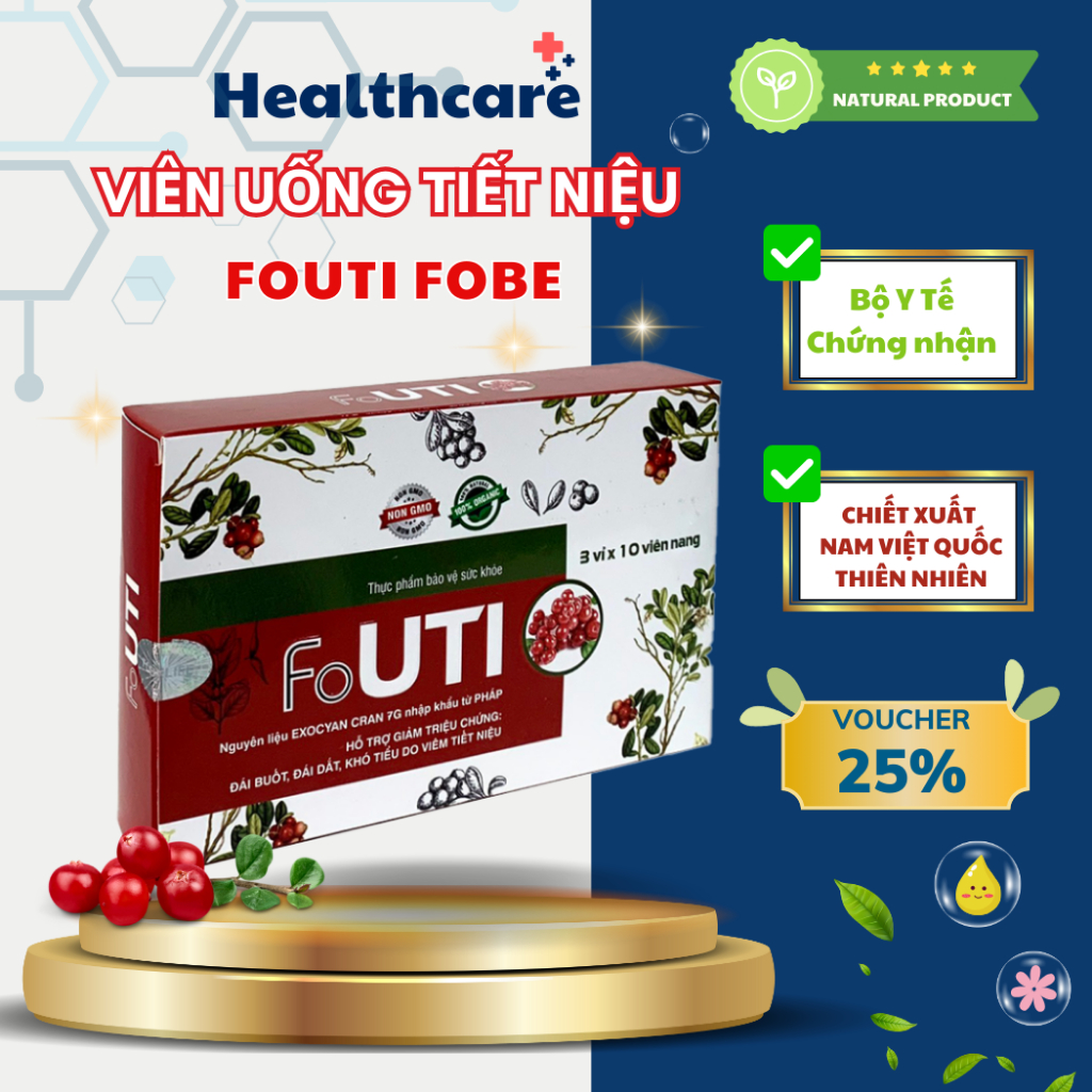 Viên Uống FOUTI FOBE Từ Quả Việt Quất Hỗ Trợ Viêm Đường Tiết Niệu, Tiểu ...