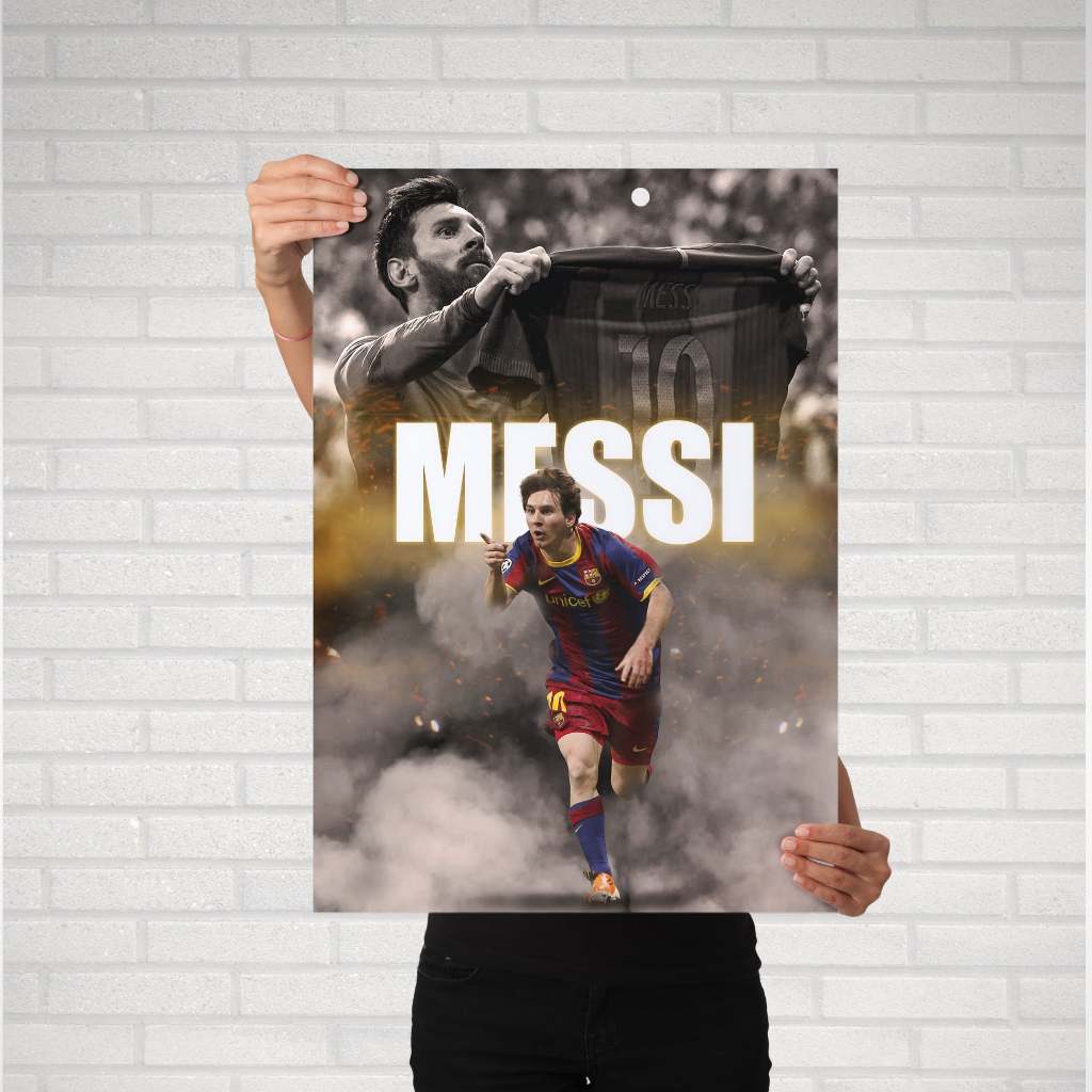 Lionel Messi Barcelona -Tranh bóng đá treo tường [Collage Poster ...