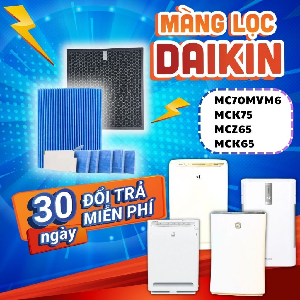 Màng lọc không khí Daikin MCK75 / MC70TVM6 / MCZ65, Màng than hoạt tính daikin, Màng lọc hepa ...