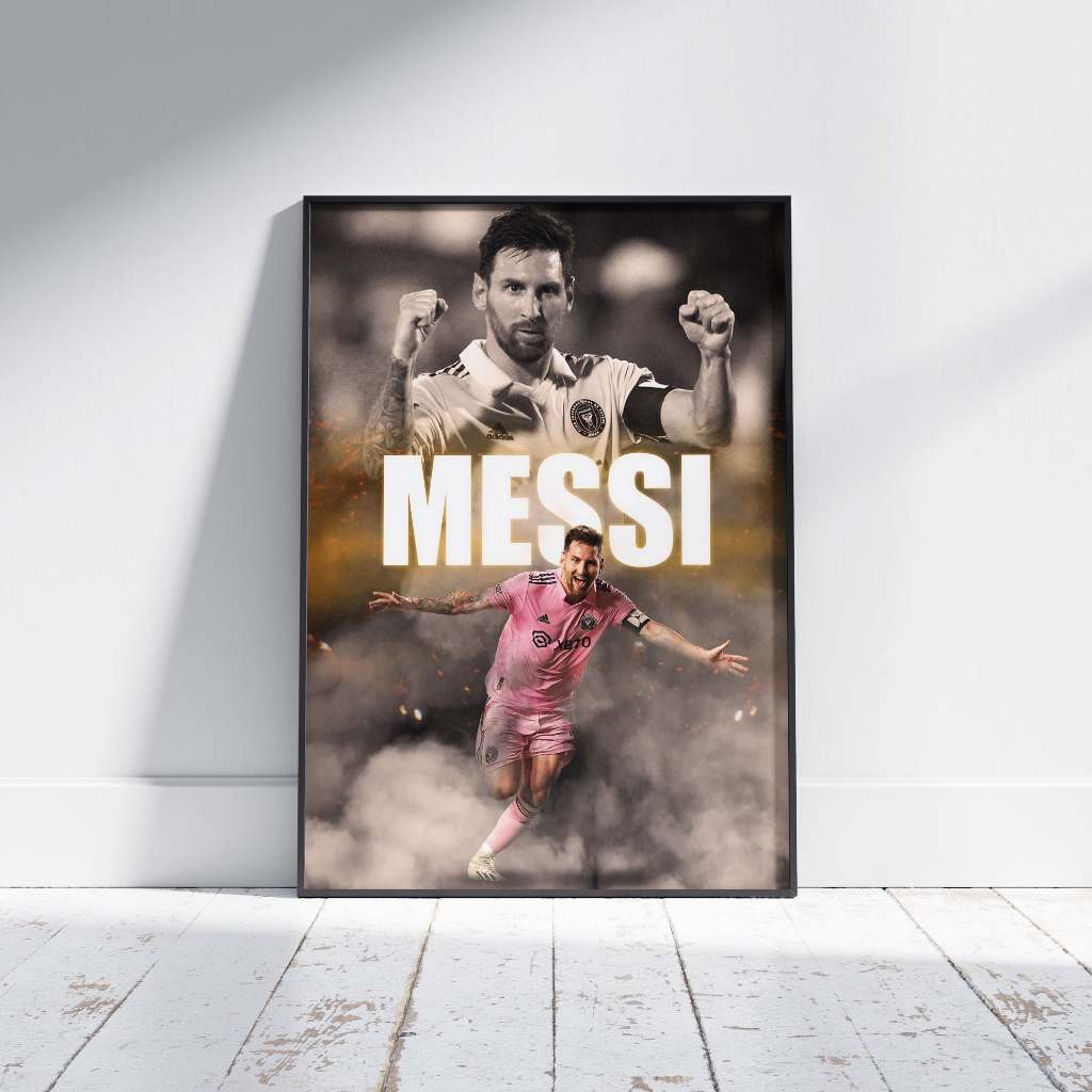 Lionel Messi Inter Miami -Tranh bóng đá treo tường [Collage Poster ...