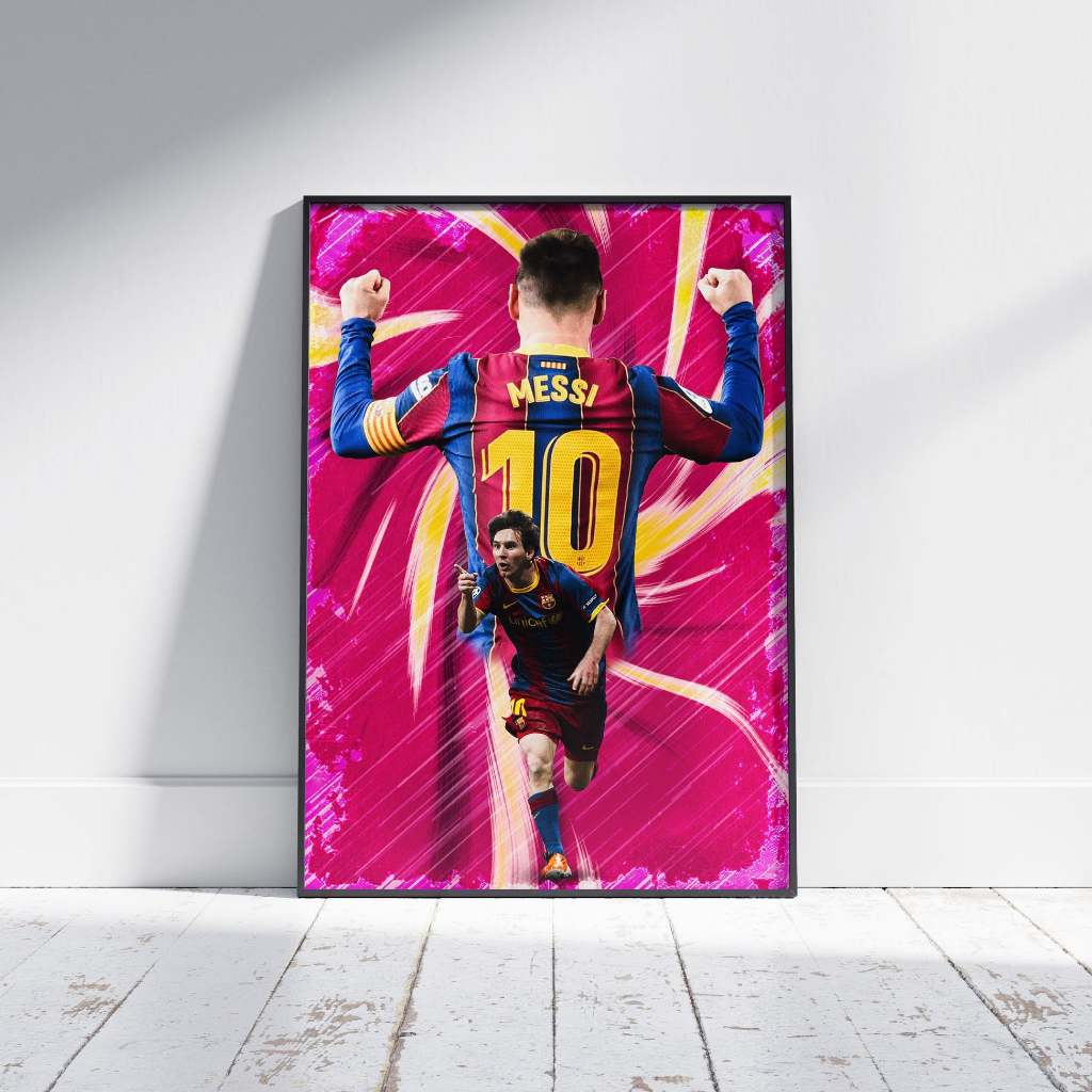 Lionel Messi FC Barcelona Legend -Tranh bóng đá treo tường [Collage ...