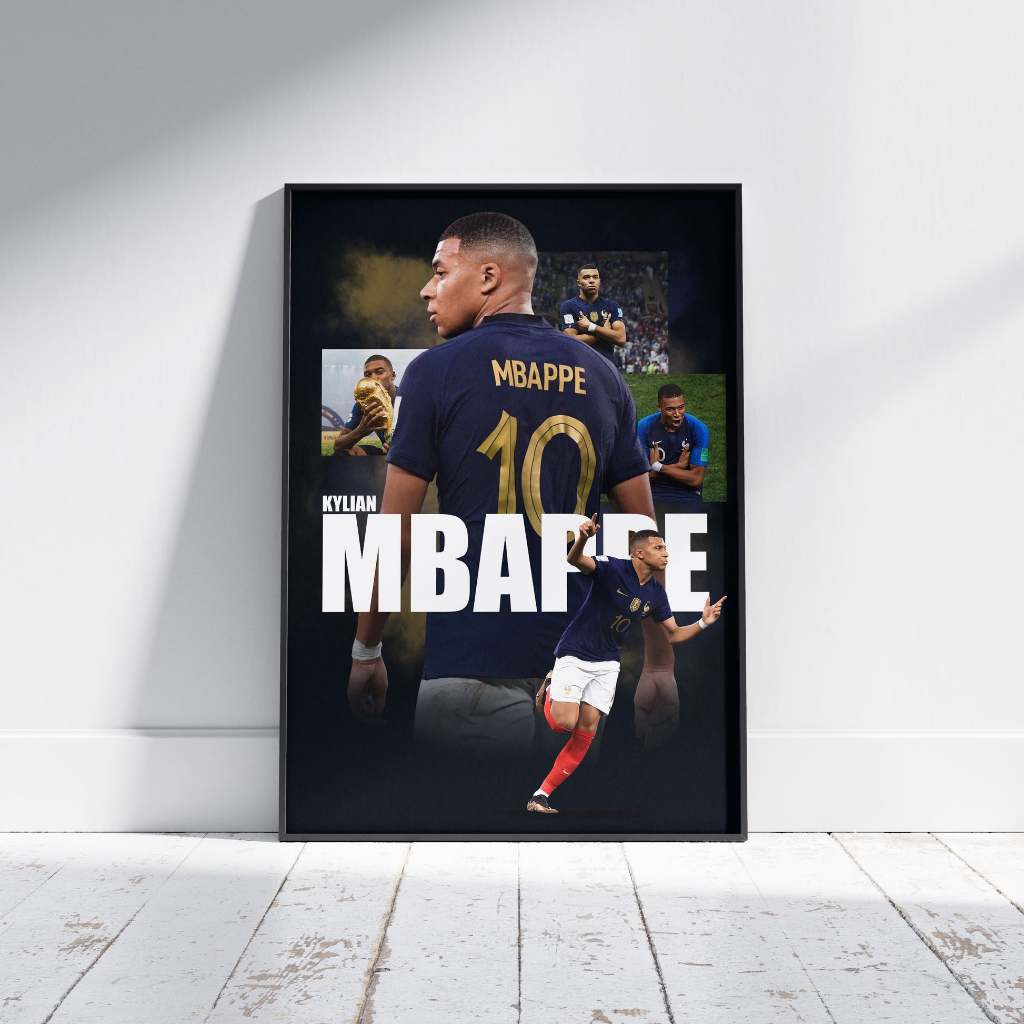 Kylian Mbappe France -Tranh bóng đá treo tường [Collage Poster ...