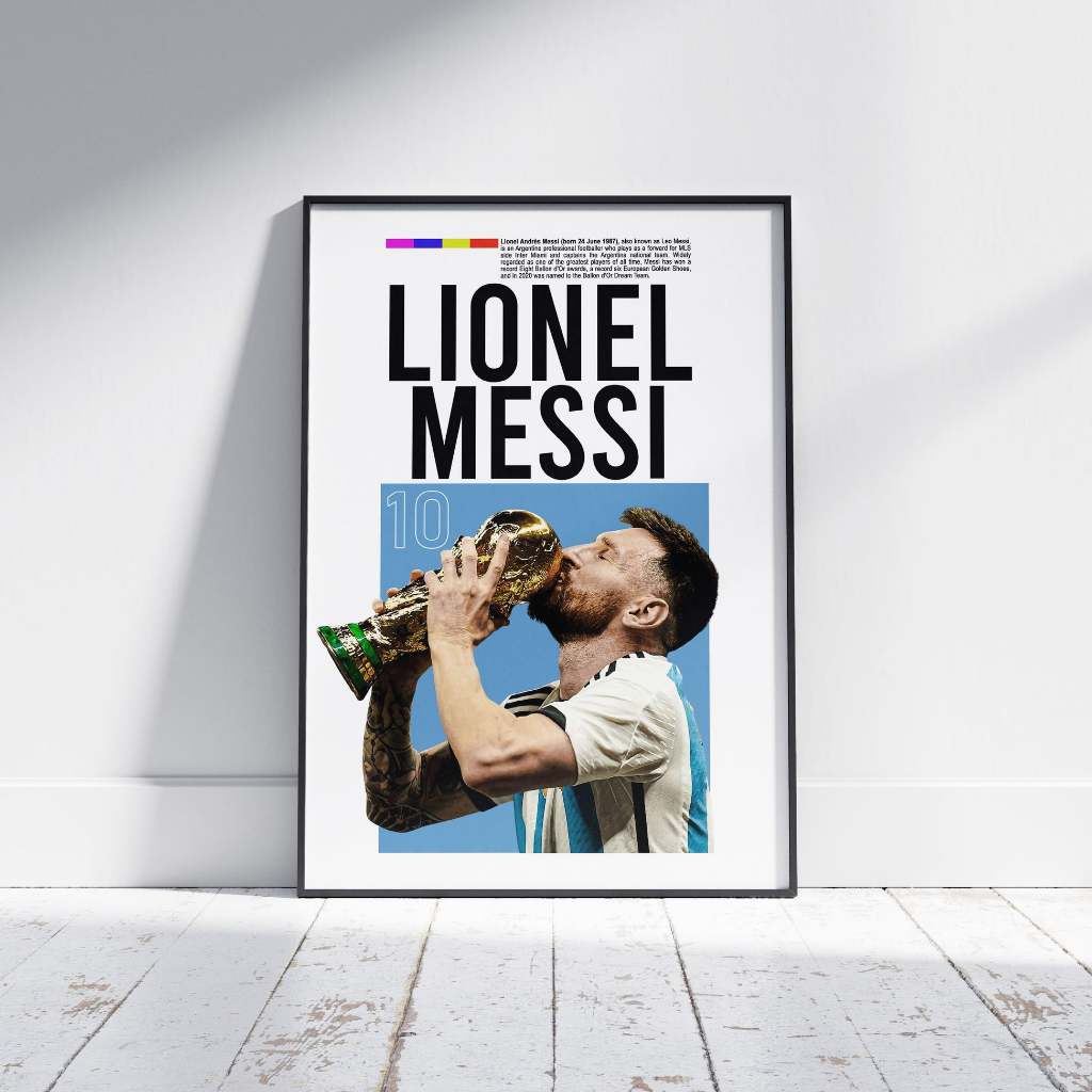 Lionel Messi World Cup -Tranh bóng đá treo tường [Statistic Poster ...