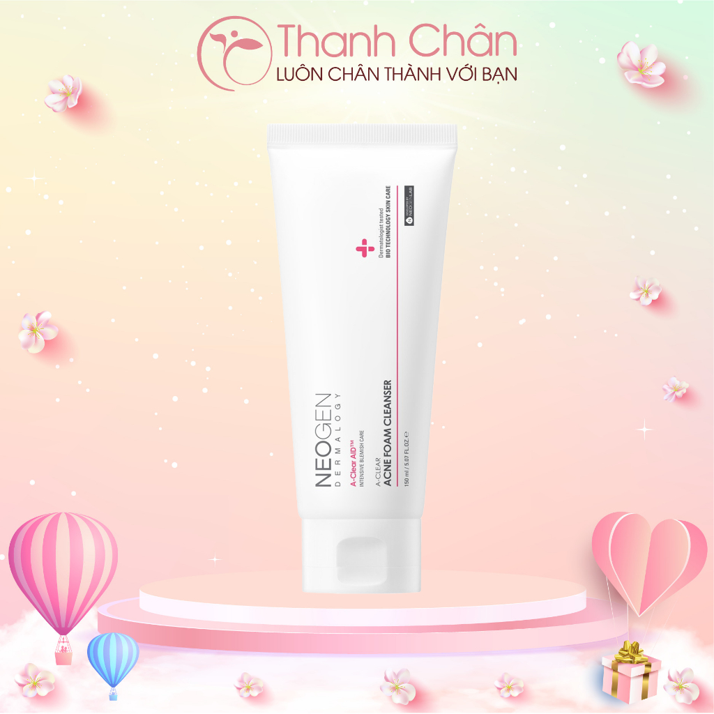 Sữa rửa mặt Neogen Dermalogy A-Clear Acne Foam Cleanser 150ml | Shopee ...