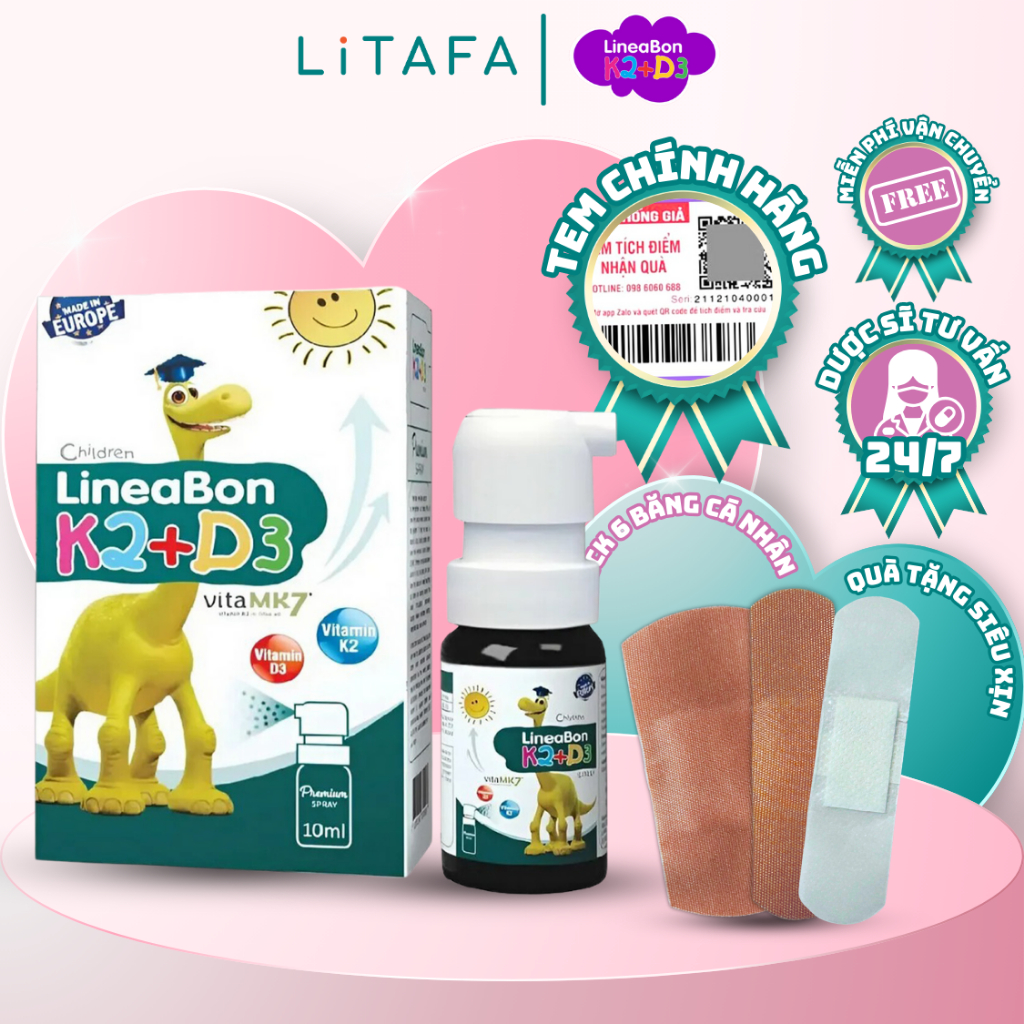 [ BAO CHECK] Lineabon D3 K2 Dạng Xịt Tiện Lợi - Hỗ Trợ Hấp Thu Canxi ...