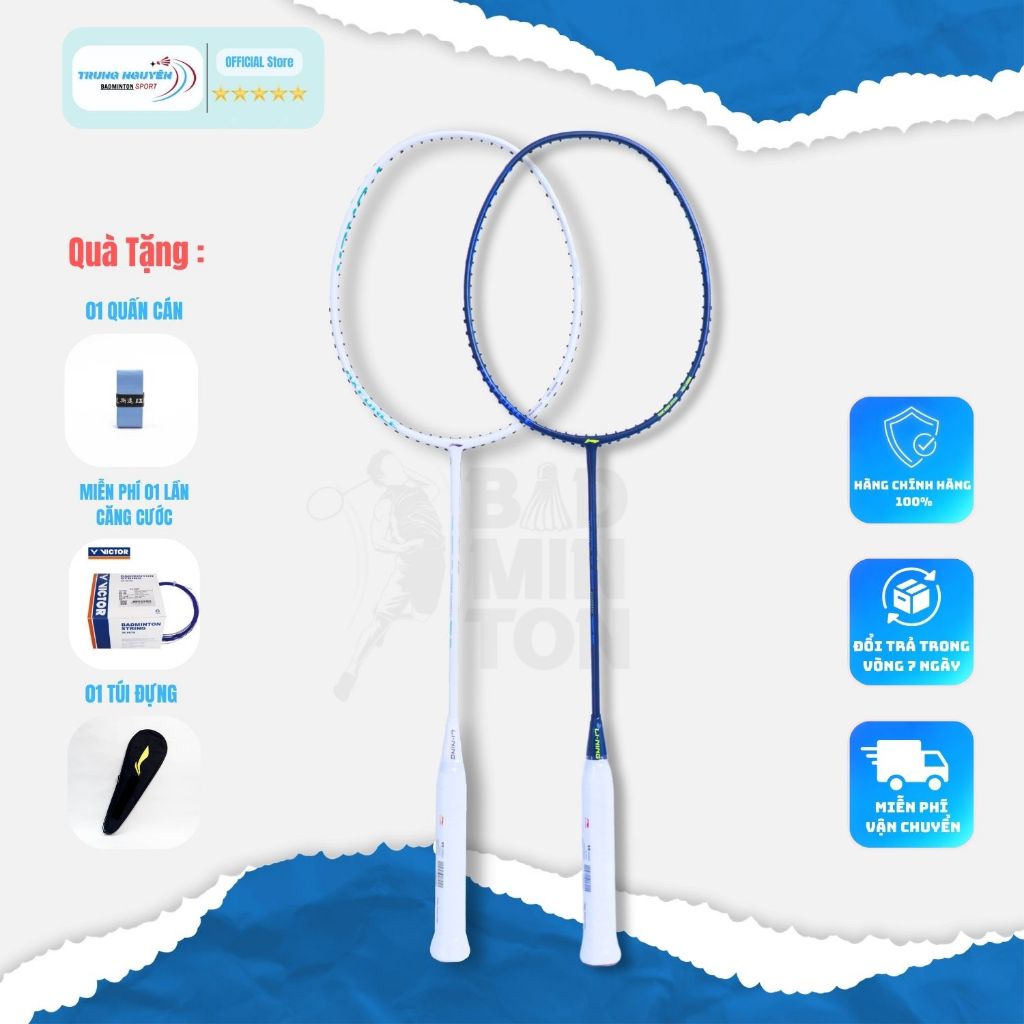 Vợt Cầu Lông Lining Axforce 10 Chính Hãng Màu Trắng/Xanh Tặng Cước Căng ...