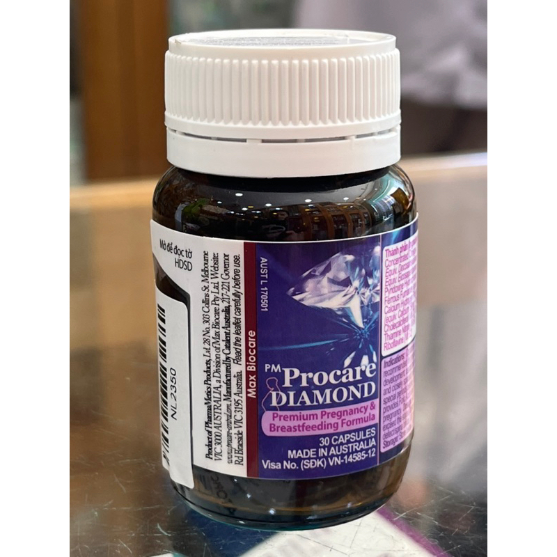 PM Procare DIAMOND lọ 30 viên Vitamin cho bà bầu ( Hàng chính hãng của ...