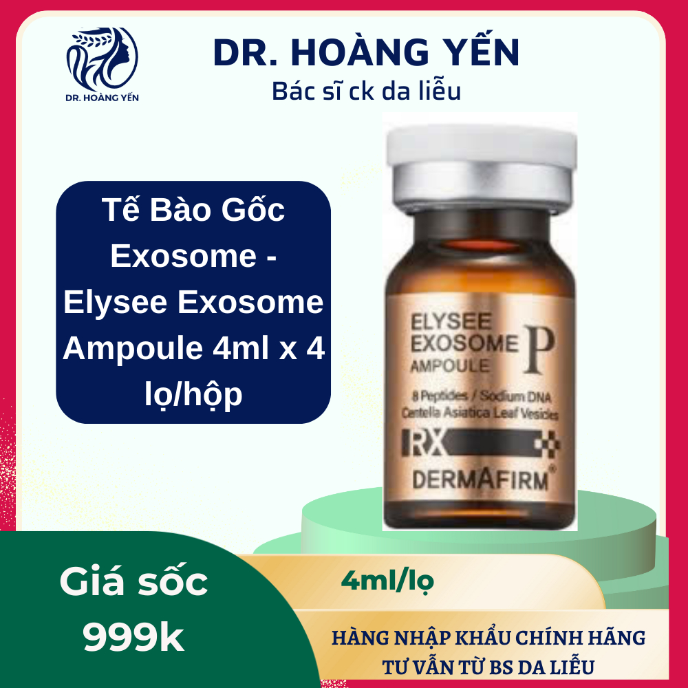 [DERMAFIRM] Tế Bào Gốc Exosome - Elysee Exosome Ampoule 4ml x 4 lọ/hộp - Bs Yến da liễu | Shopee ...