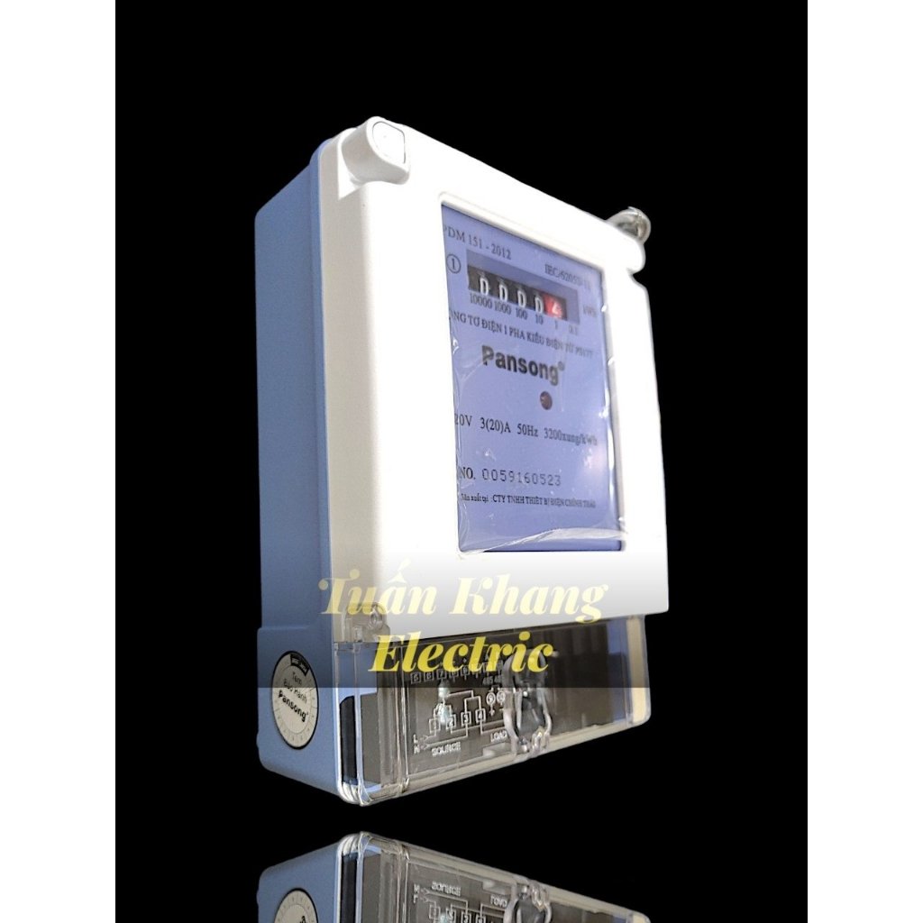 PS177 - 3(20)A - Công Tơ Điện (Đồng Hồ Điện) 1 Pha 2 Dây Kiểu Điện Tử ...