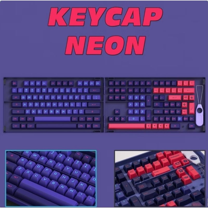 Keycap Akko NEON ASA profile PBT-doubleshot cho bàn phím | Shopee Việt Nam