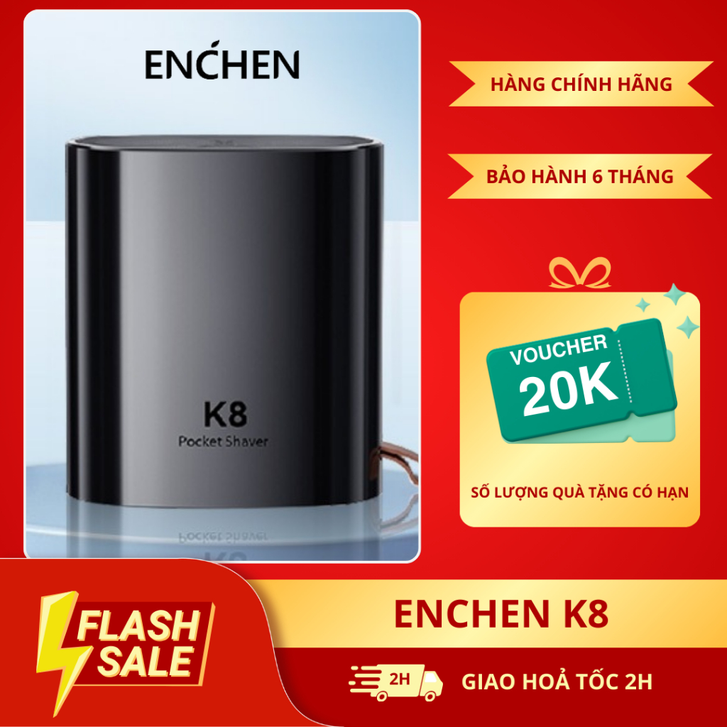 Máy cạo râu Enchen K8 - 18 lưỡi dao tự mài - Thời gian sử dụng lên đến 60 ngày - Chống nước ...