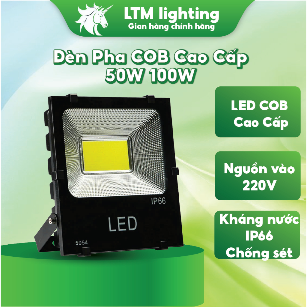 Đèn Pha LED COB 5054 IP66 Ngoài Trời 50w 100w Chiếu Sáng Biển Quảng Cáo ...