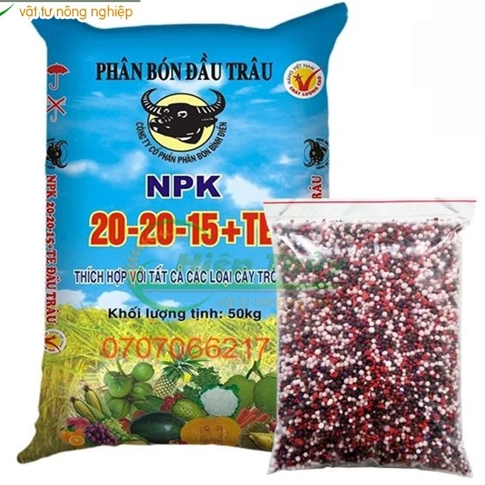 1kg Phân bón 3 màu NPK Đầu Trâu, Đạm, Lân, Kali, Phân hữu cơ | Shopee Việt Nam