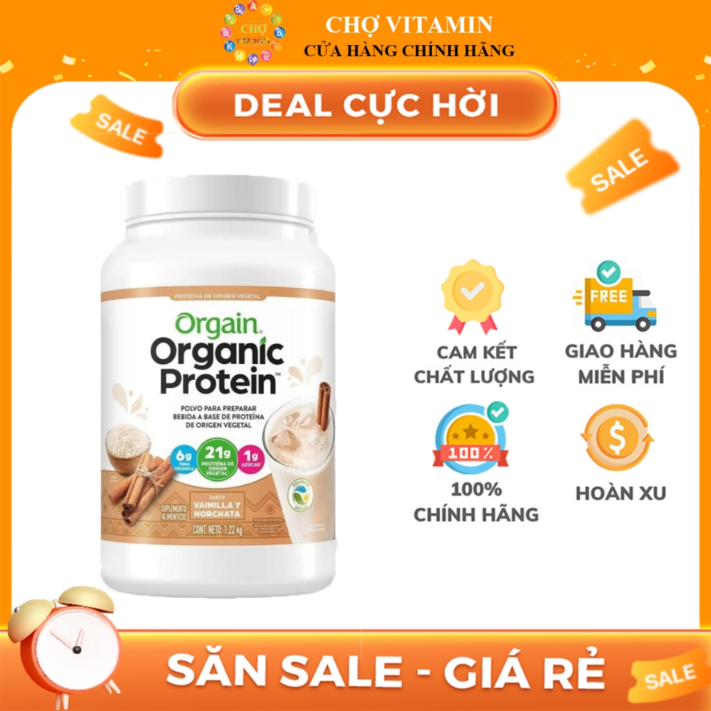 Orgain Organic Protein Vainillay Horchata - Bột Đạm Thực Vật Hữu Cơ Xây ...