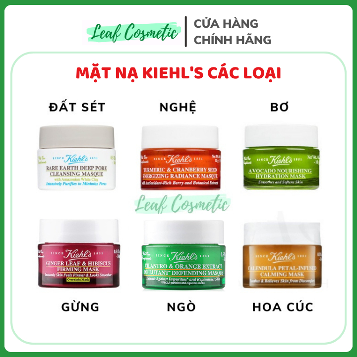 Mặt Nạ Nghệ - Đất Sét - Cúc - Gừng - Bơ Kiehl's | Leaf Cosmetic ...