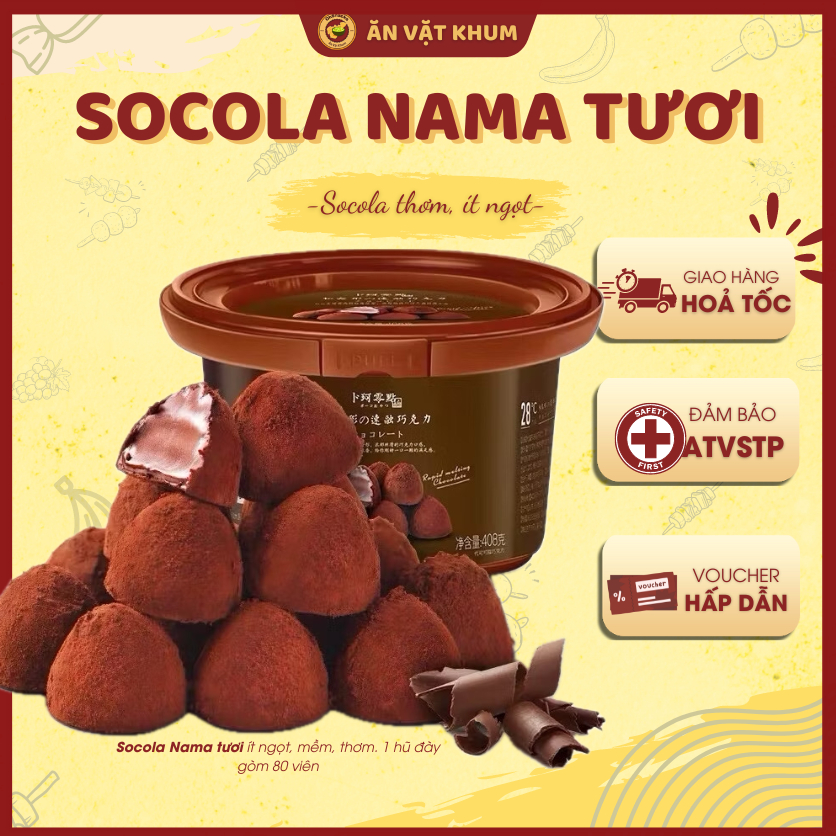 Socola Nama, Socola tươi, ít ngọt, phù hợp với người giảm cân | Shopee ...