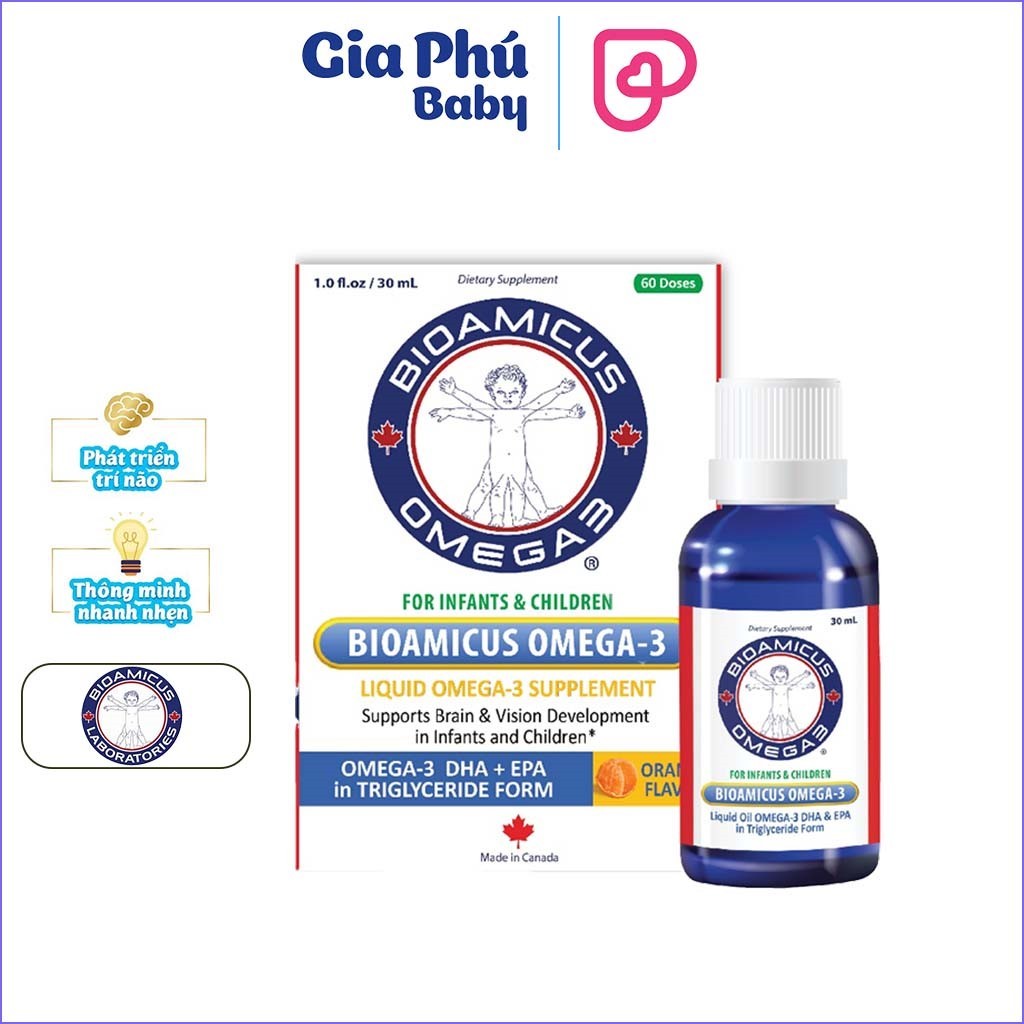 BioAmicus Omega 3 bổ sung DHA không tanh hàm lượng cao siêu cô đặc và ...