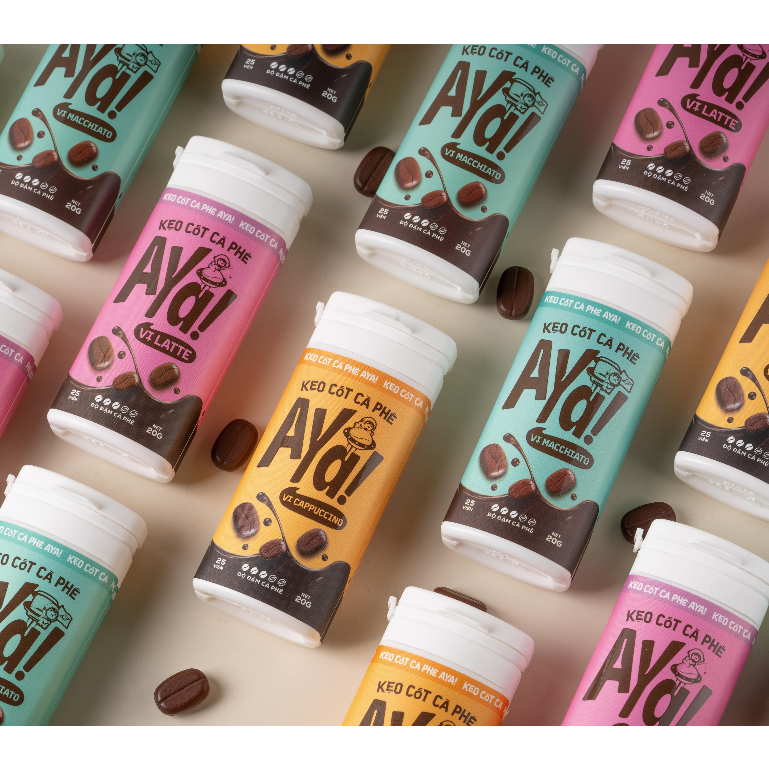 Kẹo Cốt Cà Phê Aya Vị Latte, Cappuchino, Macchiato - Hũ 20g - Aya ...