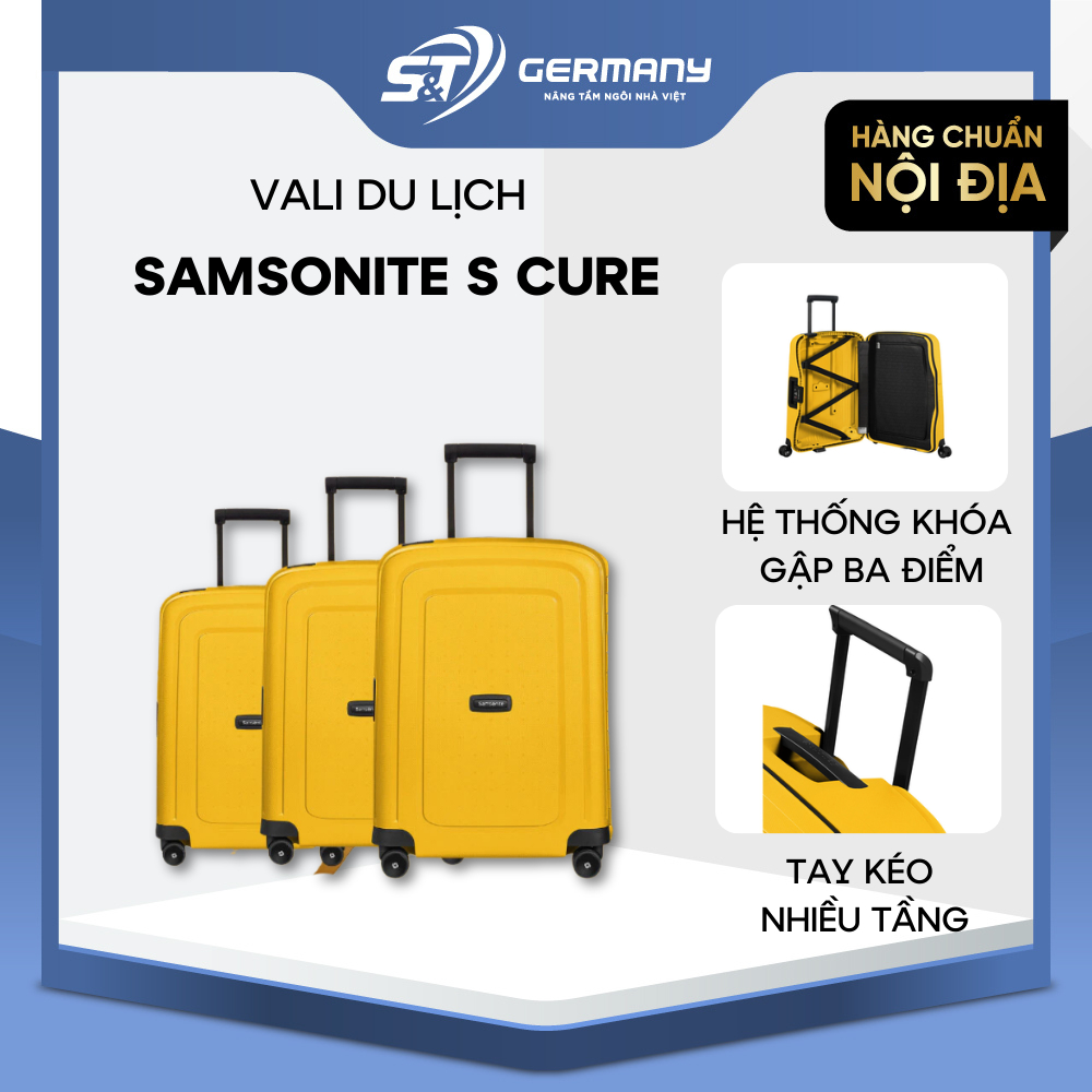 Vali Samsonite S cure size cabin 24 28 Inch màu vàng chanh Nội Địa Đức ...