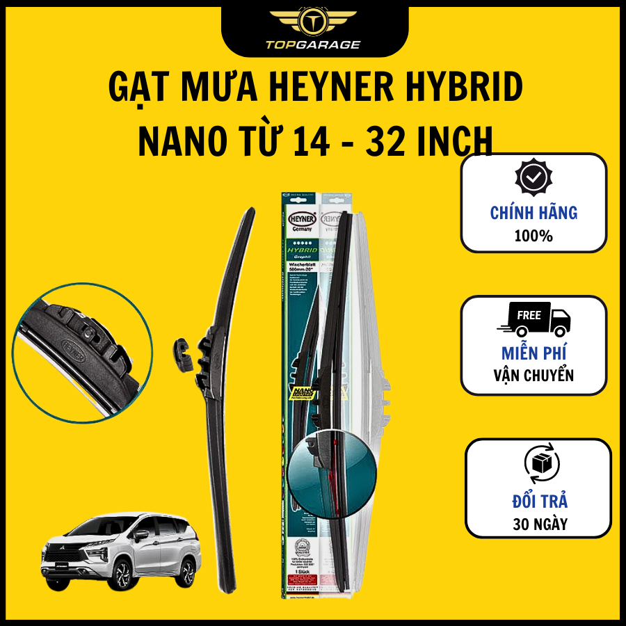 Gạt gạt mưa Heyner Hybrid Nano (Germany) đủ size từ 14 - 32 inch | TOP ...