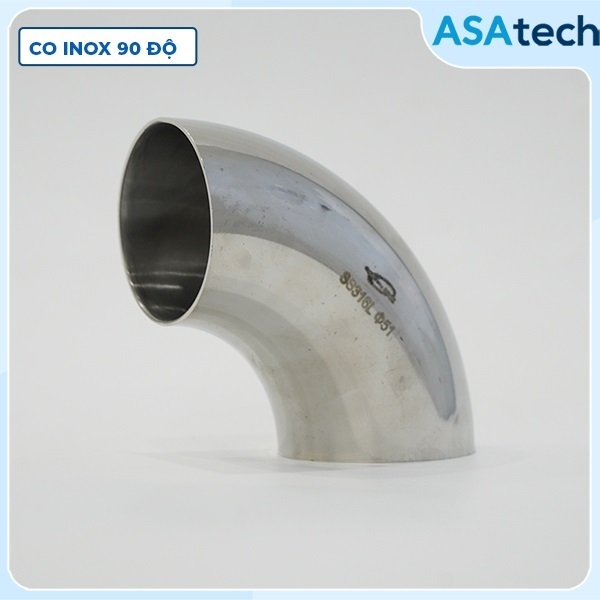 Co 90 Độ Hàn Vi Sinh Chuẩn SMS vật liệu inox 304/316L, co hàn 90 độ ...