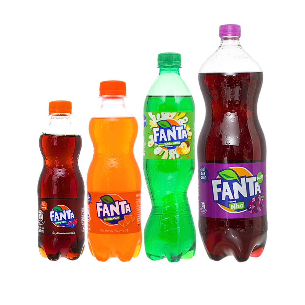 Thùng nước giải khát Fanta hương cam/xá xị/soda kem/nho 24 chai 300ml ...