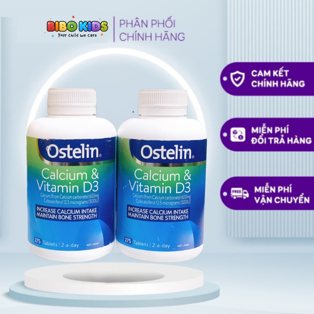 Calcium & Vitamin D3, Canxi bầu úc Ostelin, Canxi sau sinh 275 viên ...
