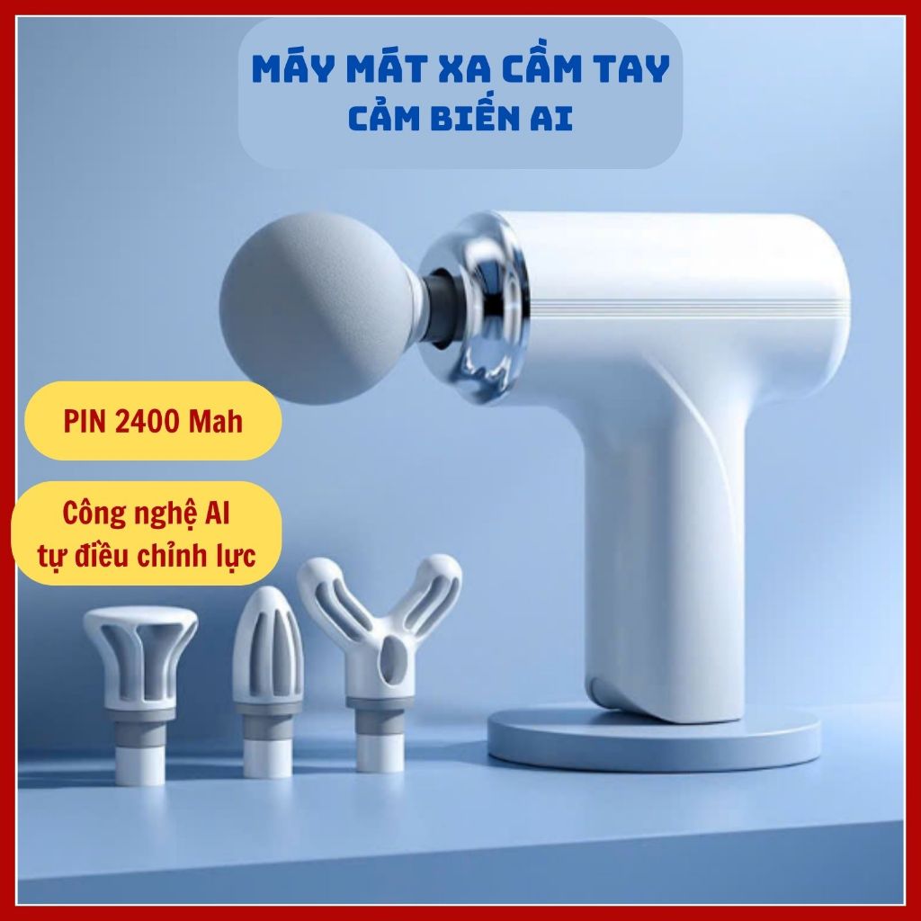 Máy mát xa mini pin 2400mah,Công nghệ AI cảm biến lực tự động điều ...
