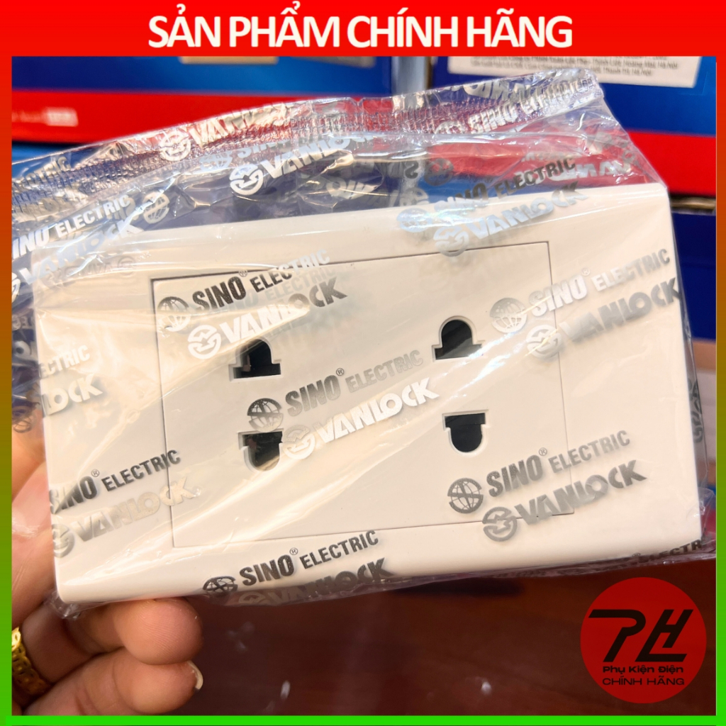 Ổ cắm đôi 2 chấu dòng S18U2 SINO VANLOCK chính hãng | Shopee Việt Nam