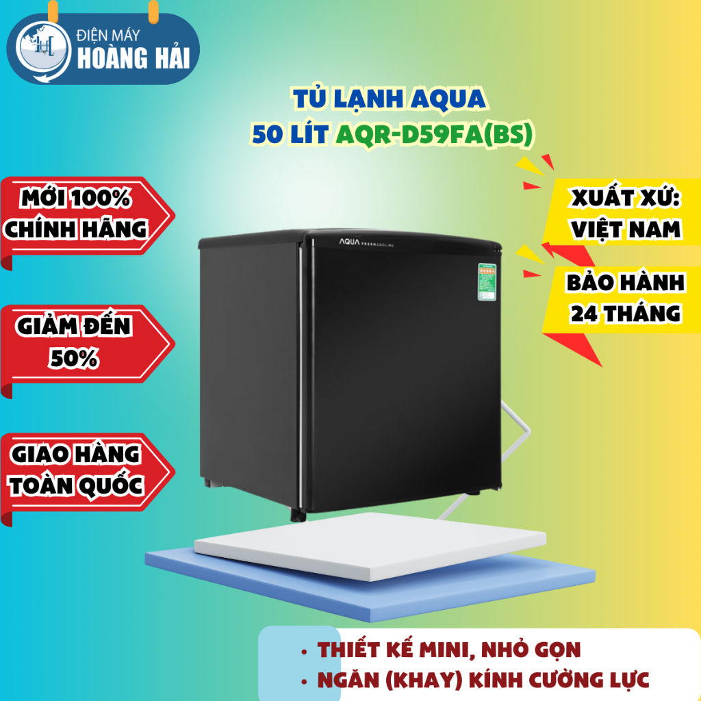 AQR-D59FA (BS) Tủ lạnh Aqua 50 lít AQR-D59FA (BS) | Shopee Việt Nam