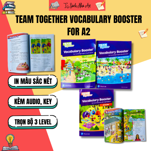 Sách - Team Together Vocabulary Booster for A2, Trọn Bộ 3 Level Flyers, Starters, Movers ...