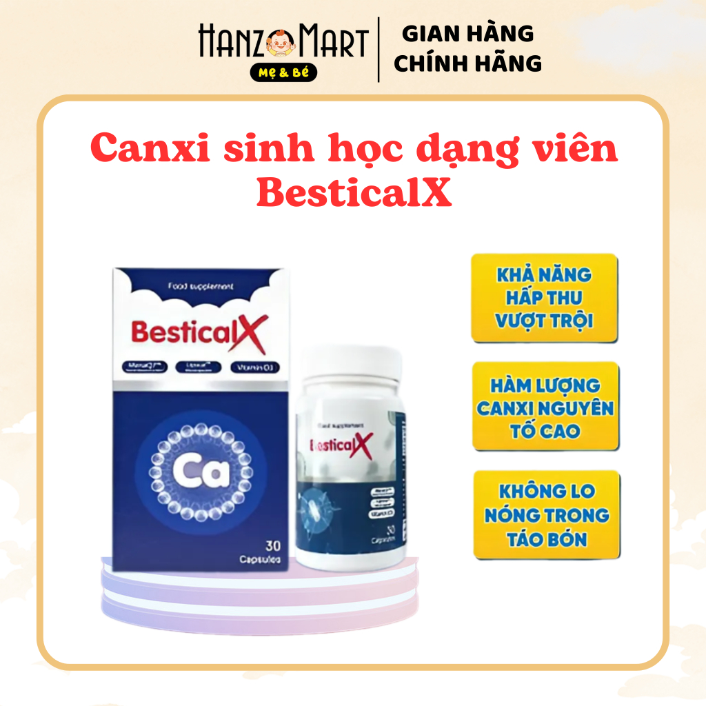 Canxi Bestical X - Canxi sinh học dạng viên trẻ đang trong giai đoạn ...