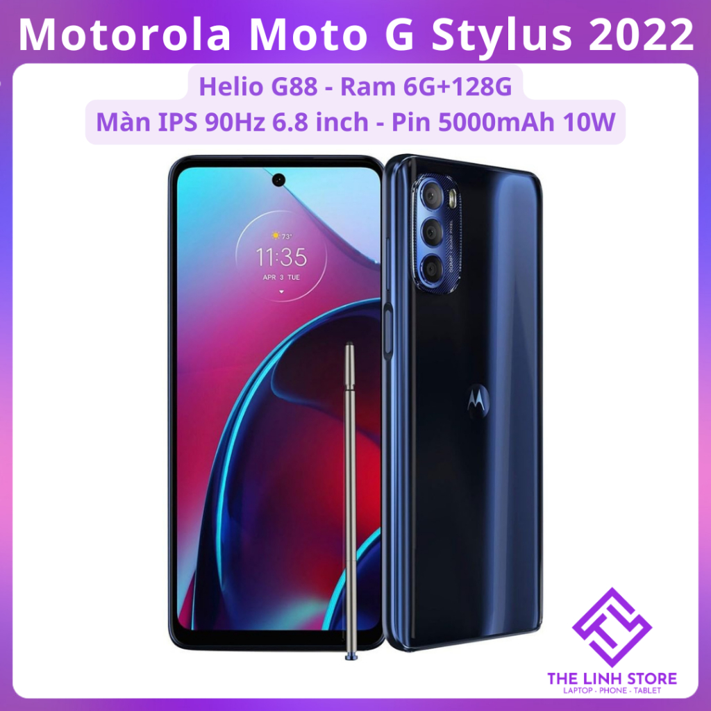 Điện thoại Motorola Moto G Stylus 2022 (XT2211) màn 6.8 inch 90Hz ...
