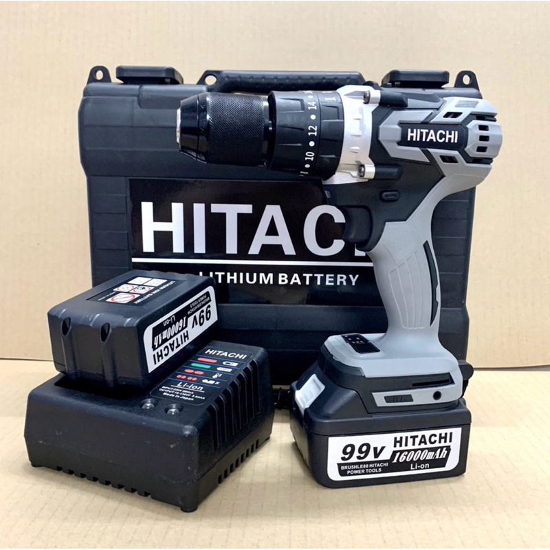 [Hoả Tốc HCM] Máy Khoan Pin Hitachi Không Chổi Than Đầu 13mm Autolock 3 ...