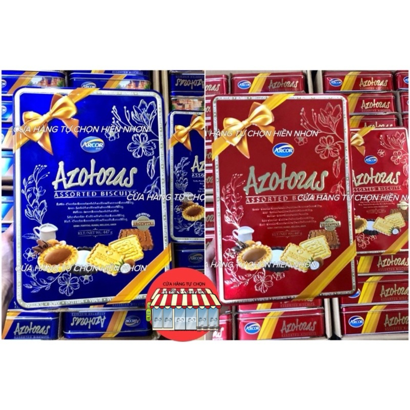Bánh quy thập cẩm Azotozas 447g - Có 2 màu Xanh - Đỏ | Shopee Việt Nam