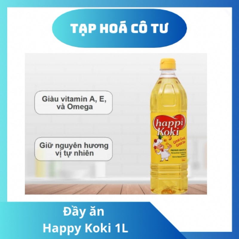 Dầu ăn Happy Koki 1L, 400ml | Shopee Việt Nam