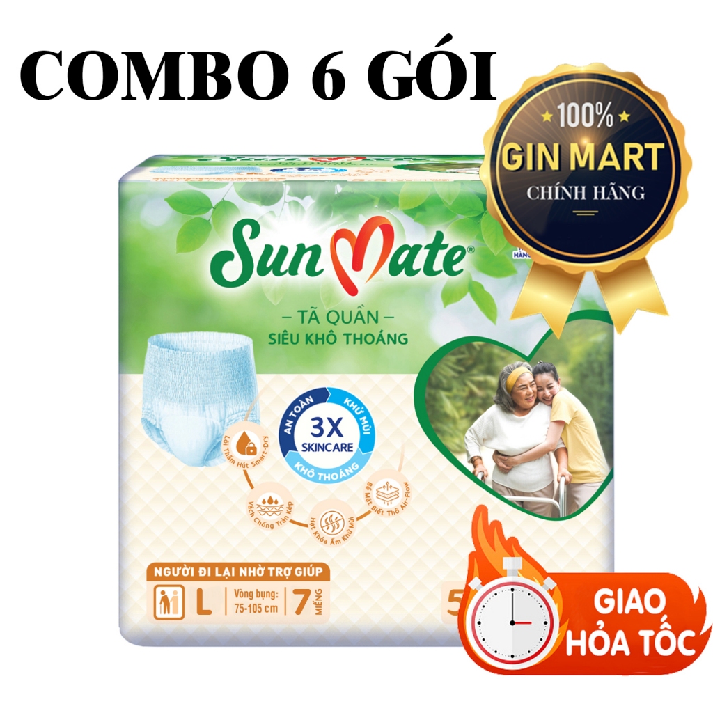 COMBO 3/ COMBO 6 GÓI TÃ QUẦN NGƯỜI LỚN SUNMATE M9/L8/M8/L7 | Shopee Việt Nam