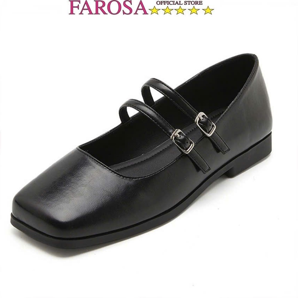 Giày búp bê nữ hai quai ngang FAROSA -H51 giày nữ đế dẻo chất da mềm ...