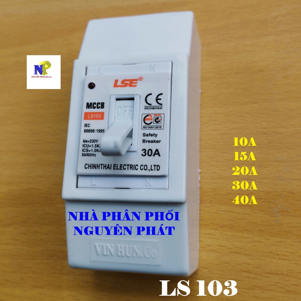 [LSE] Cầu Dao An Toàn (Aptomat Chính Thái Màu Trắng 10A,15A,20A,30A,40A ...