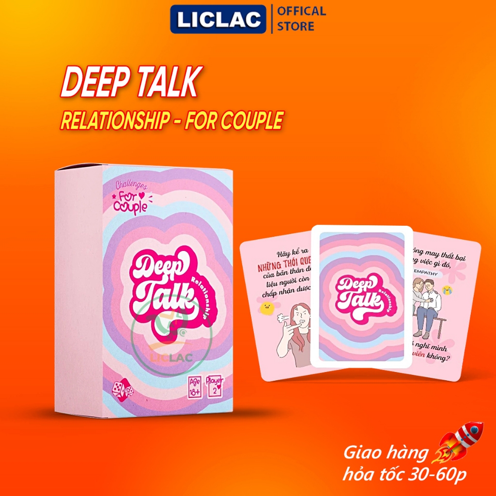 Bộ bài Deep Talk Relationship - Couple game dành cho cặp đôi trò chuyện ...