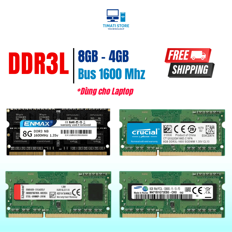 Ram Laptop 8GB DDR3 DDR3L bus 1600MHz Memory Ram 8GB PC3 PC3L 12800 ...
