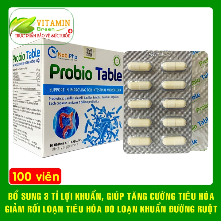 Men vi sinh dạng viên Probio Table bổ sung 3 tỉ lợi khuẩn, giúp cân ...